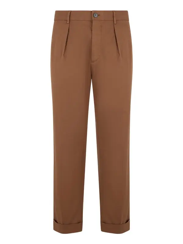 SLOWEAR Straight Leg Chinos - Brown