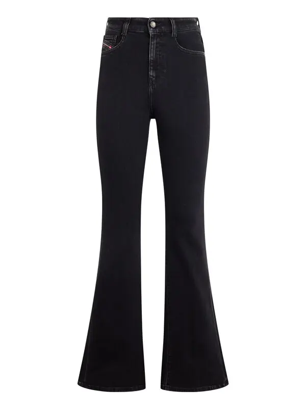 DIESEL® Bell-bottom Cotton Denim Jeans - Black