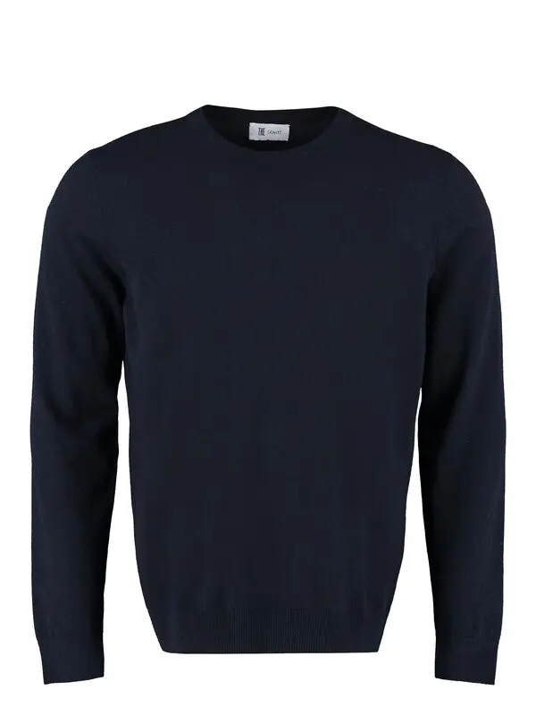THE ALPHABET Ribbed Cashmere Knit Sweater - Blue