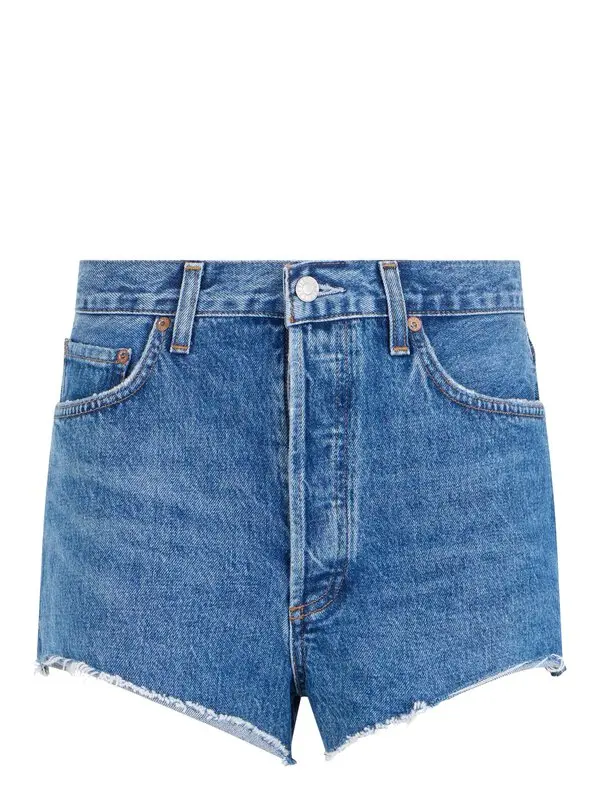 AGOLDE High-rise Denim Mini Shorts - Blue