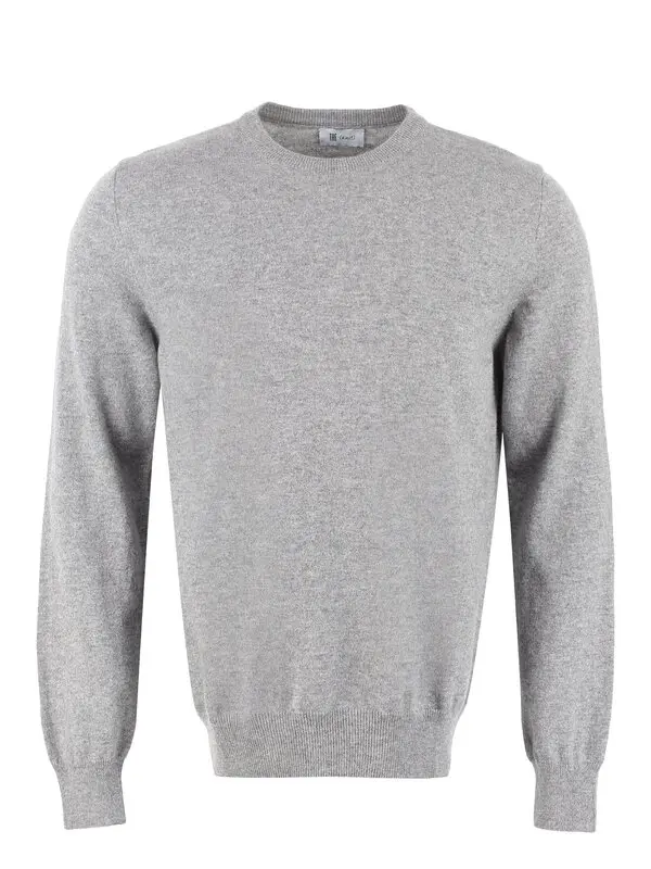 THE ALPHABET Rib-trim Cashmere Sweater - Grey
