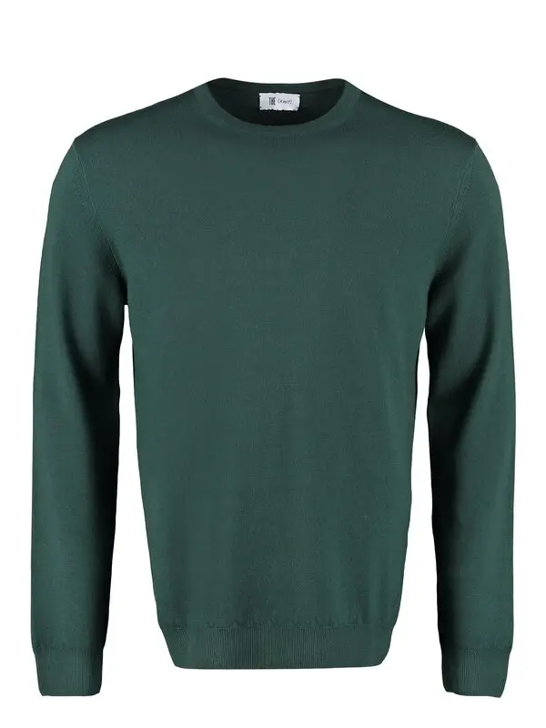 THE ALPHABET Extra-fine Wool Ribbed Knit Pullover - Green