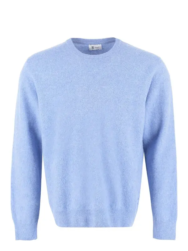 THE ALPHABET Knit Wool & Cashmere Pullover - Light Blue