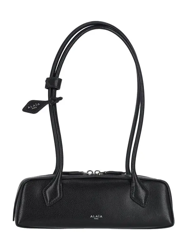 Alaïa Le Teckel Small Bag In Goatskin - Black