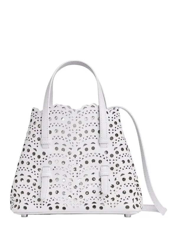 Alaïa Mina Leather Tote Handbag - Blanccasse