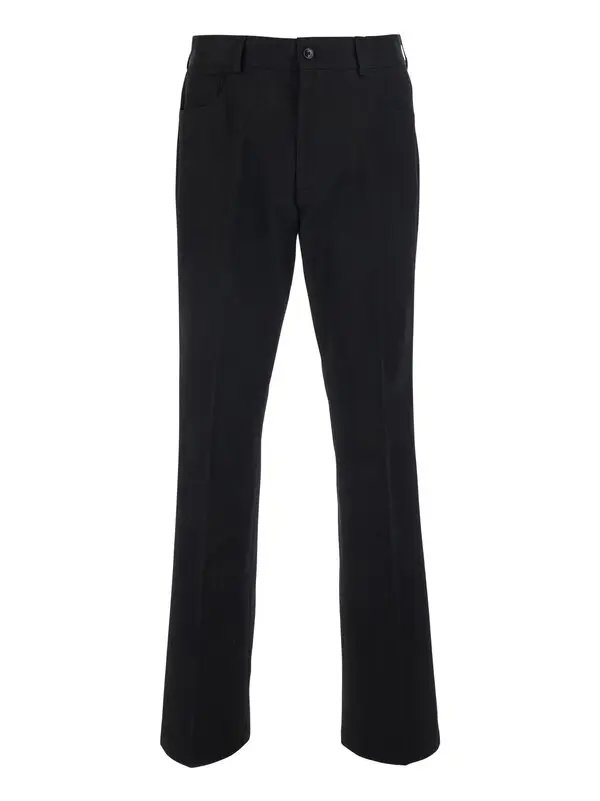 Amiri Script Cotton Slim Flare Pants - Black