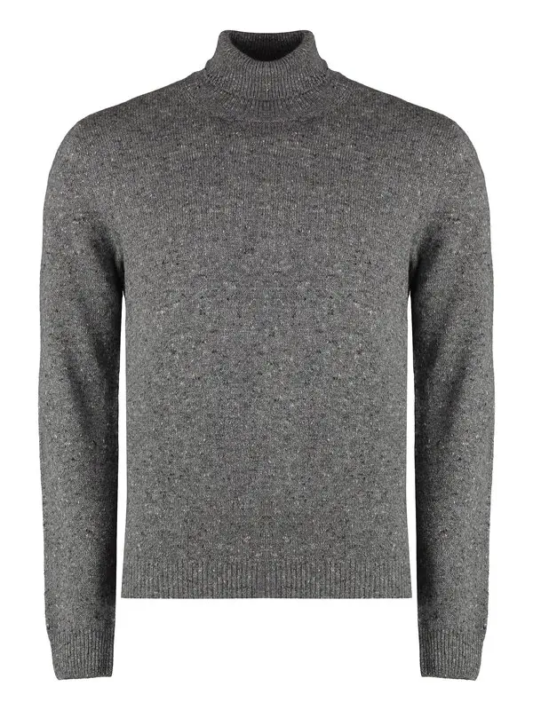 THE ALPHABET The Cashmere-blend Turtleneck Sweater - Grey