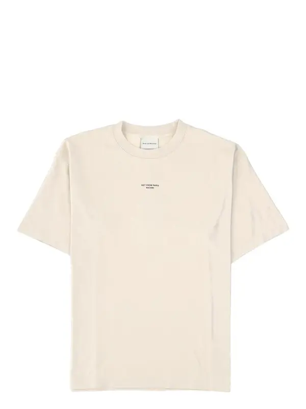 Drole De Monsieur Graphic Slogan T-shirt - Ivory