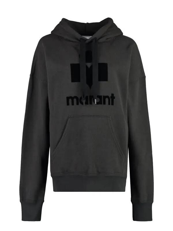 MARANT ETOILE Logo Cotton Blend Hoodie - Green