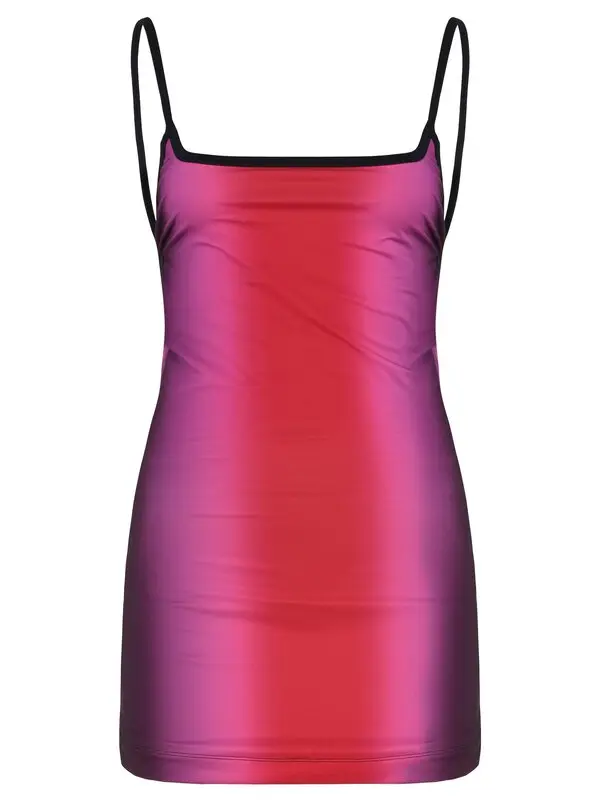 Attico Mini Beach Dress With Gradient Dye Effect - Pink