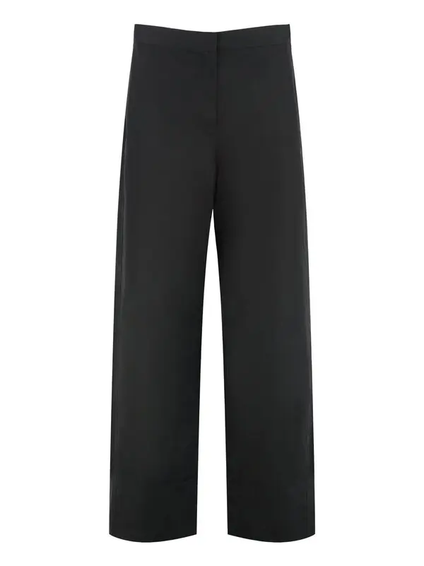 TOTEME Organic Cotton Tailored Trousers - Black