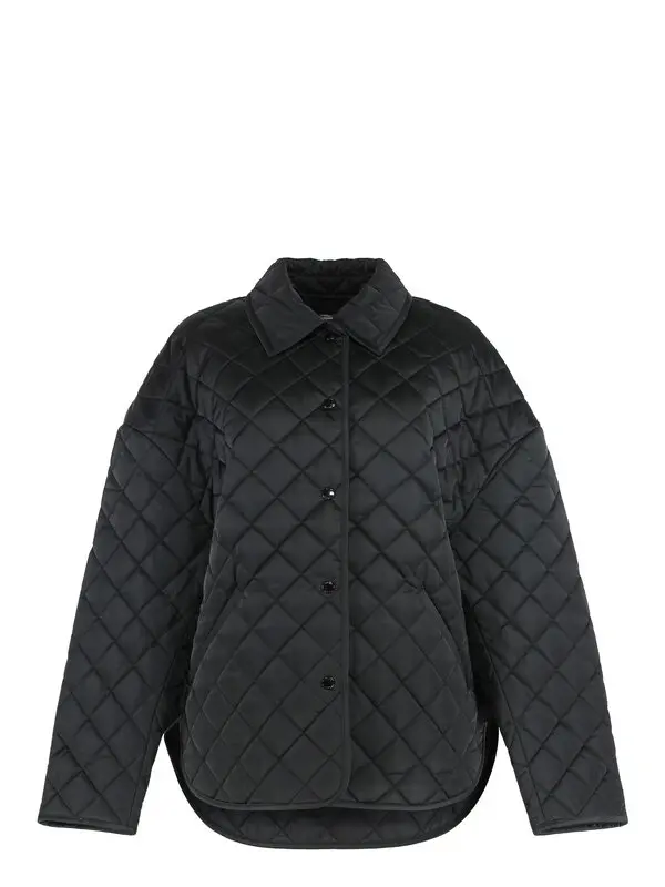 TOTEME Quilted Jacket With Elegant Collar - Black