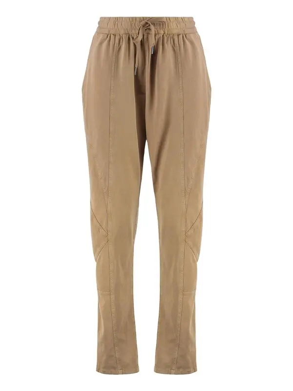 MARANT ETOILE Regina Cotton Drawstring Trousers - Brown