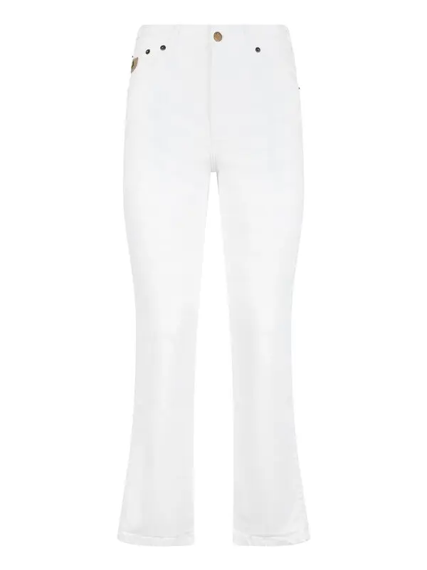 LOIS 7/8 Crop Flared Leg Denim Pants - White