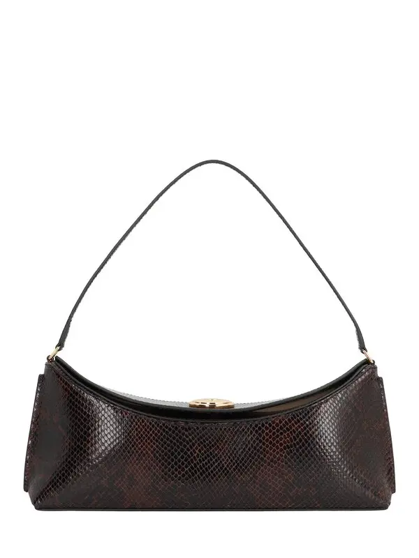 Jacquemus Ovalo Mini Clutch With Top Handle - Brown