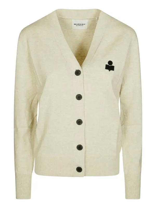 Isabel Marant Étoile Karina Cotton-wool Knit Cardigan - Grigio