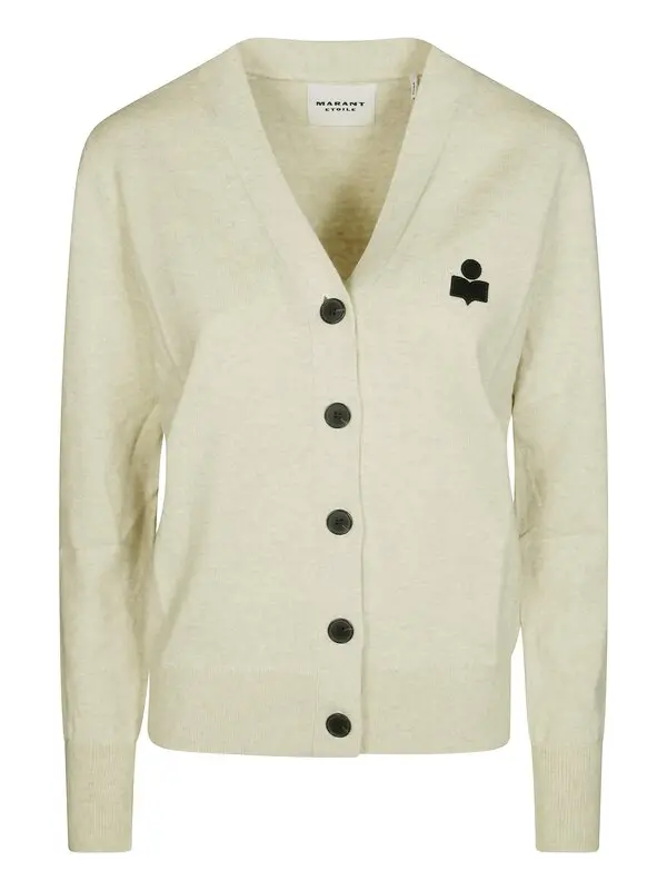 Isabel Marant Étoile Karina Cotton-wool Knit Cardigan - Grigio
