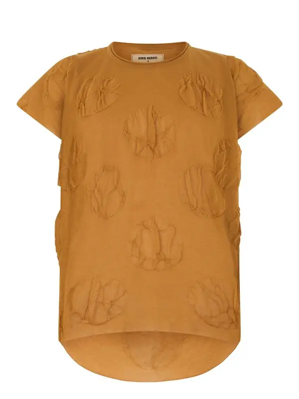 UMA WANG Textured T-shirt - Orange