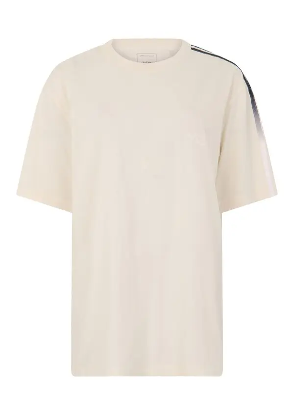 ADIDAS Y-3 Short-sleeve Striped T-shirt With Minimal Shoulder Line - Panna
