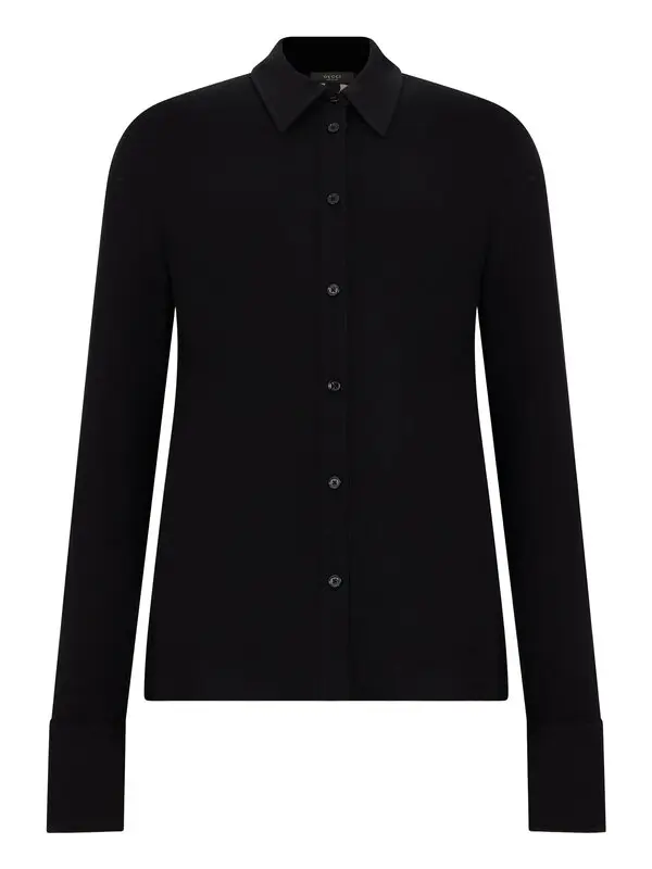 TOTEME Long-sleeved Button-front Shirt - Black