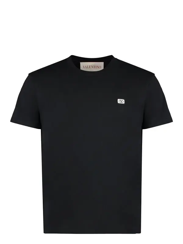 Valentino Garavani Cotton Crew-neck T-shirt - Black