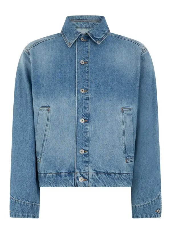 Jacquemus Classic Cotton Jacket With Button-front Closure - Denim