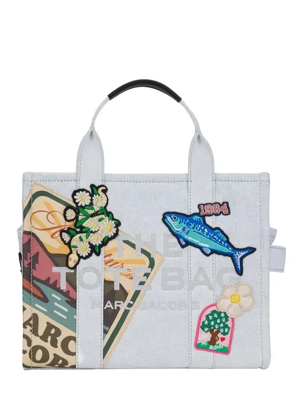 Marc Jacobs The Camp Patchwork Medium Tote Bag - Light Blue