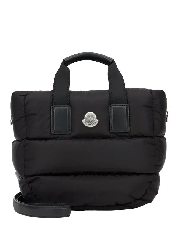 Moncler Quilted Handbag With Adjustable Strap - Black