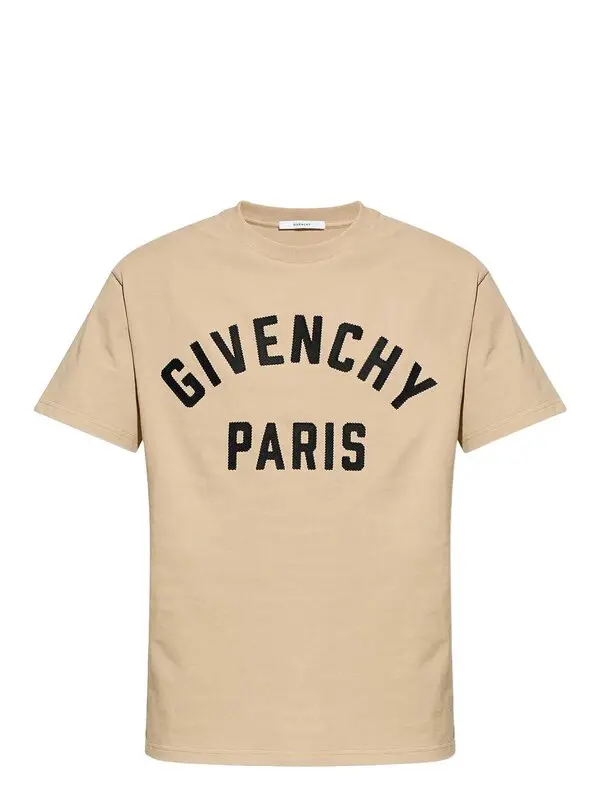 Givenchy Style Graphic T-shirt - Armybeige