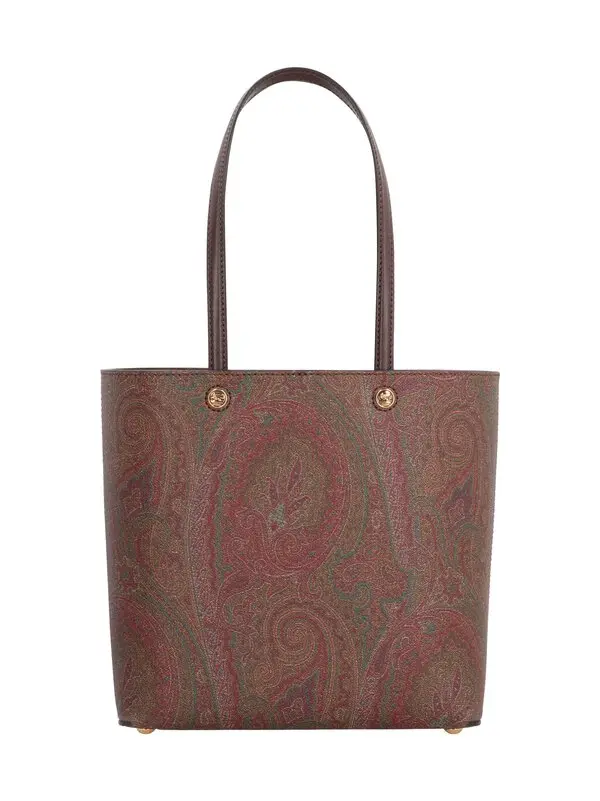 Etro Paisley Jacquard Coated Tote Handbag With Removable Clutch - Multicolor