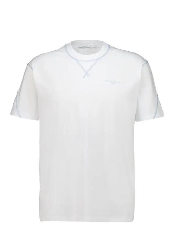 Givenchy Contrasted Stitch T-shirt For - White