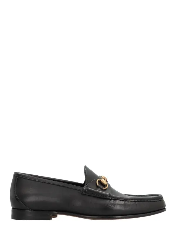 Gucci Horsebit Leather Loafers - Black