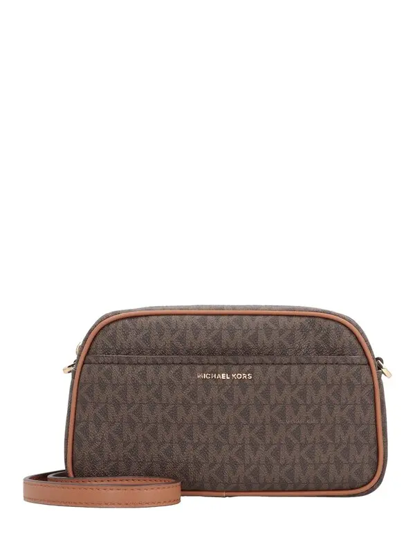 Michael Kors Jet Set Coated Canvas Mini Camera Handbag - Brown