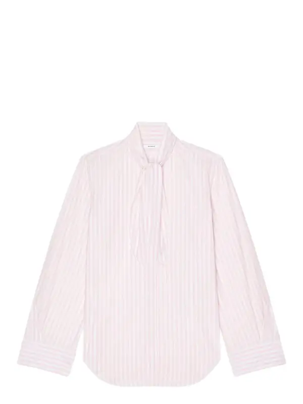 Givenchy Striped Cotton Shirt With Bow Detail - Rosa