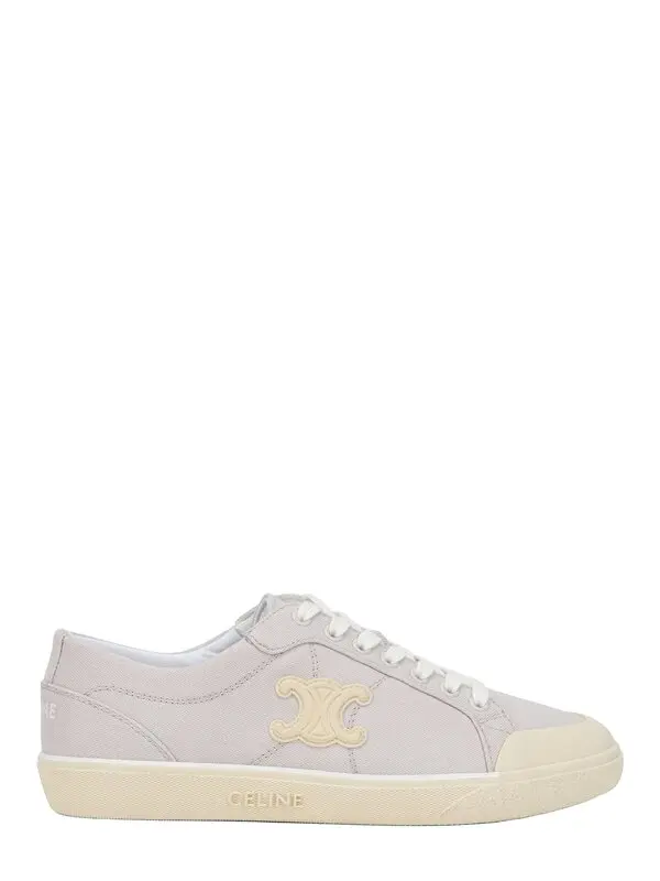 Celine Canvas Triomphe Sneakers - Beige