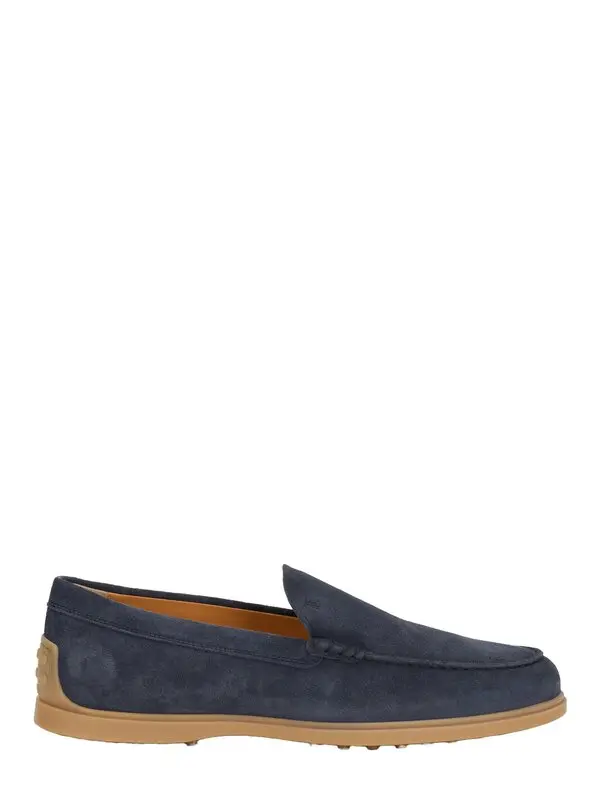 TOD`S Tod's Suede Loafer-to-slipper With Rubber Sole - Blue