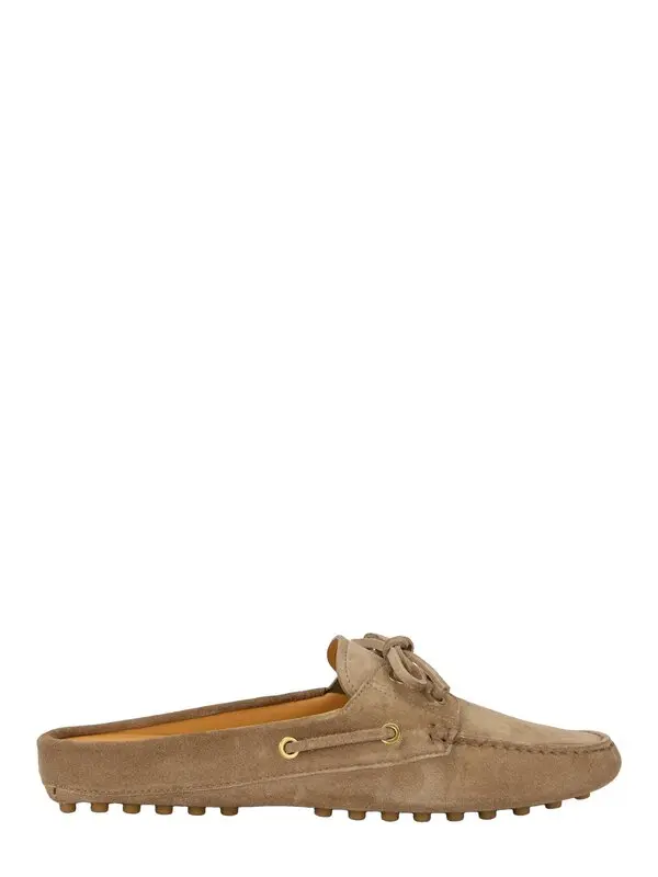 TOD`S Tod's Suede Loafers With Bow Detailing - Beige