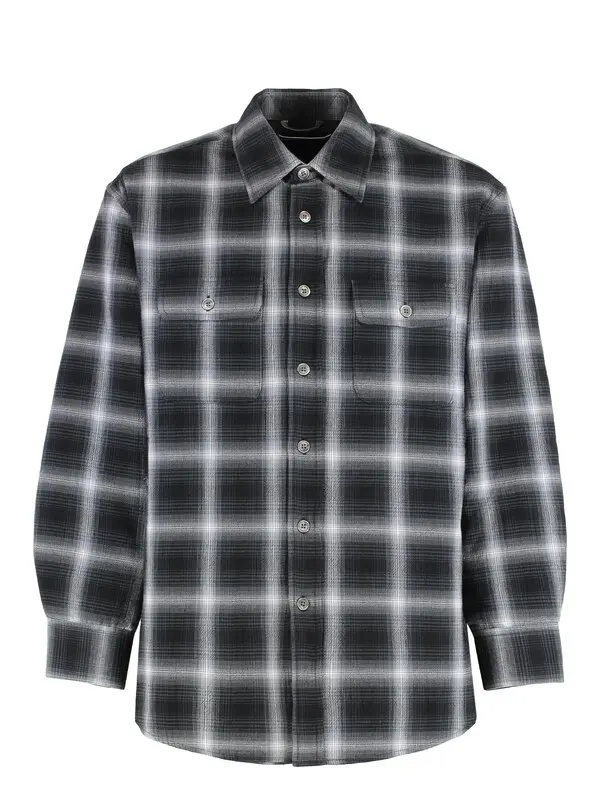 Our Legacy Check Cotton Long-sleeve Shirt - Black