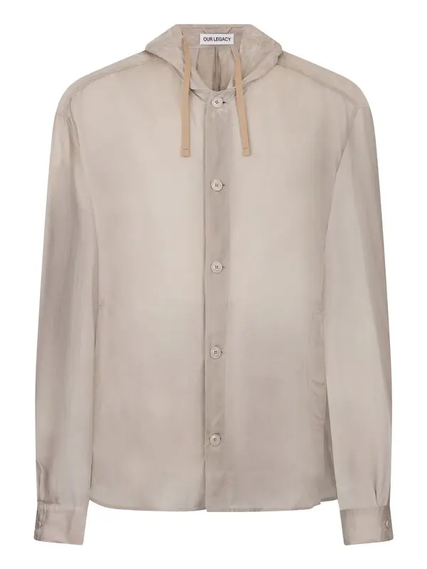 Our Legacy Lightweight Elegance Hooded Shirt - Beige