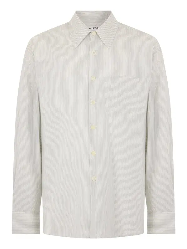 Our Legacy Above Shirt Index Stripe Coolthread Cloth - Panna