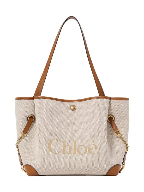 Chloé Tote Bag With Logo - Beige