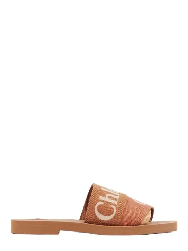 Chloé Woody Flat Slides - Caramel