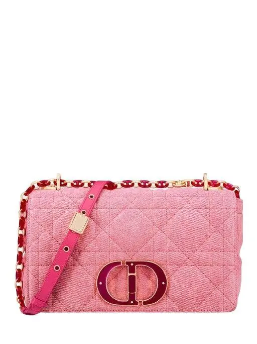 Dior Medium Caro Canvas Shopping Bag - Fuchsia/mu