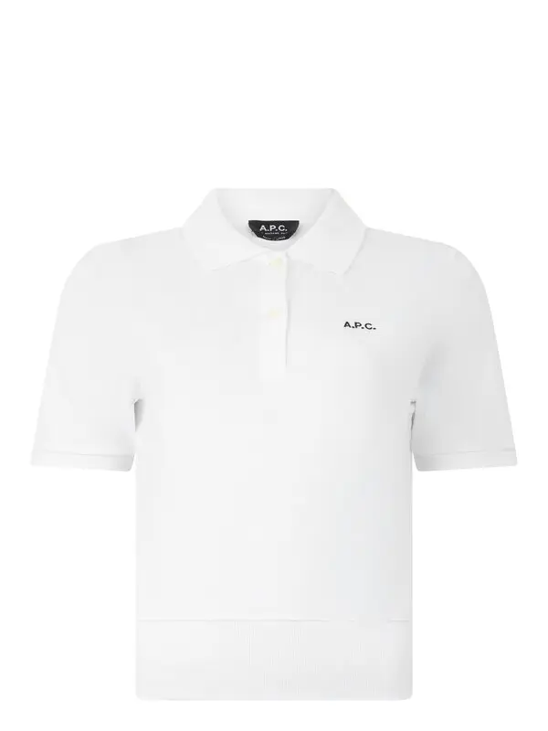 A.p.c. Organic Cotton Short-sleeve Polo Shirt - White