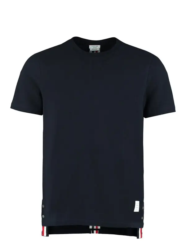 Thom Browne Piqué Cotton T-shirt - Blue