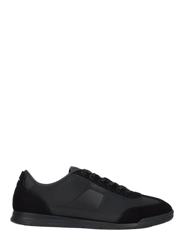 BOSS Low-top Sneakers With Leather Accents - Black