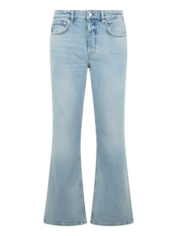 REPRESENT Cotton Flared Bell-bottom Jeans - Light Blue