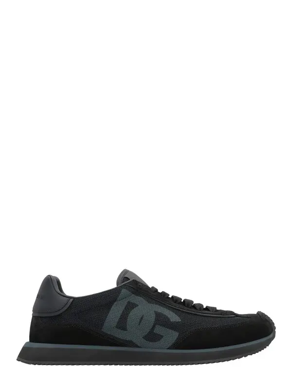 Dolce & Gabbana Dg Cushion Suede Low-top Sneakers - Black