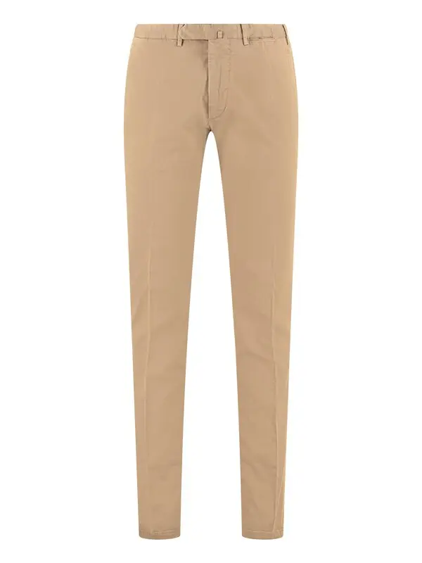 THE ALPHABET The Stretch Cotton Chino Trousers - Brown