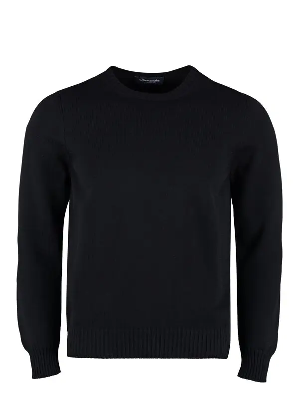 DRUMOHR Cotton Crew Neck Sweater - Blue